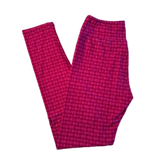 LuLaRoe | Pants & Jumpsuits | Lularoe Os Pink Leggings Size One Size ...